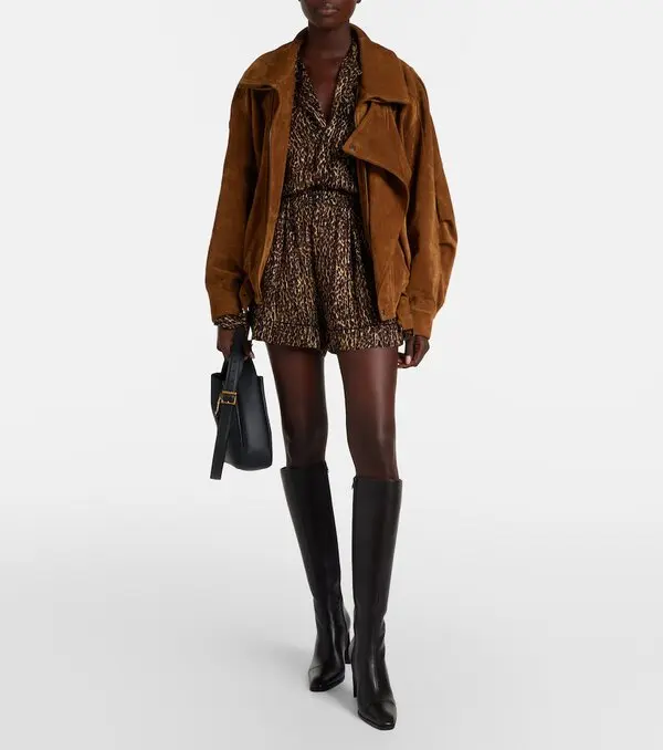 Saint Laurent Venetia Leather Knee-high Boots