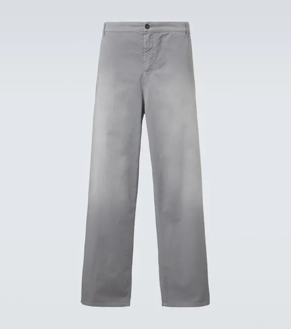Miu Miu Cotton Twill Wide-leg Pants