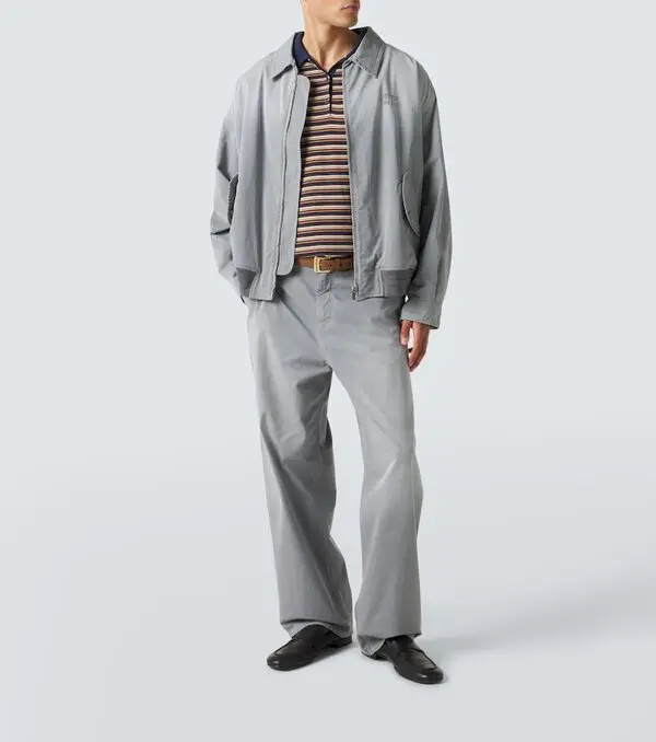 Miu Miu Cotton Twill Wide-leg Pants