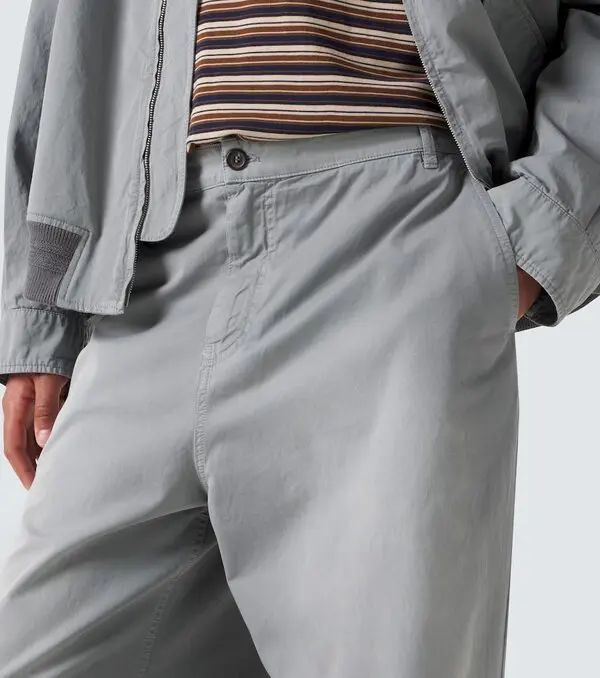 Miu Miu Cotton Twill Wide-leg Pants