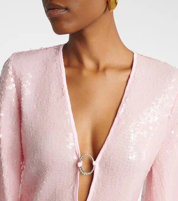 Oseree Sequined Minidress