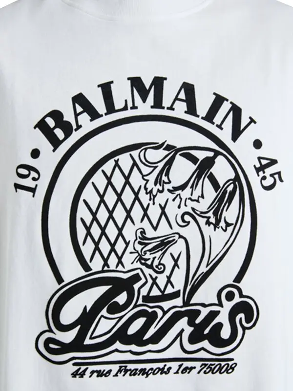 Balmain Flocked Quilted Tank Top - White
