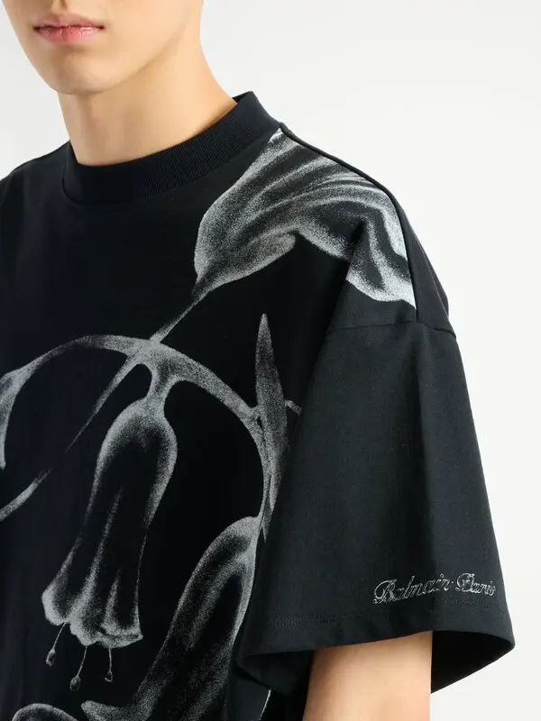 Balmain Printed Flower T-shirt