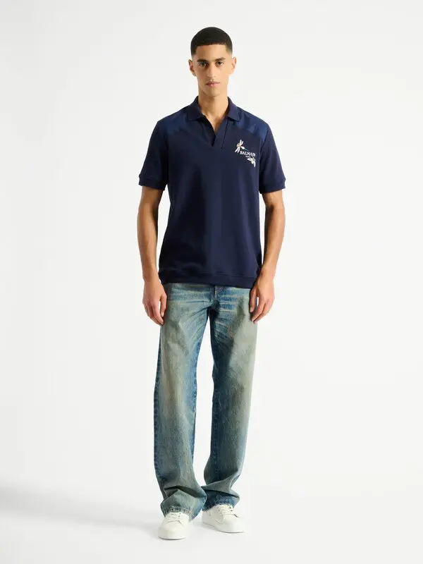 Balmain Embroidered Insect Polo