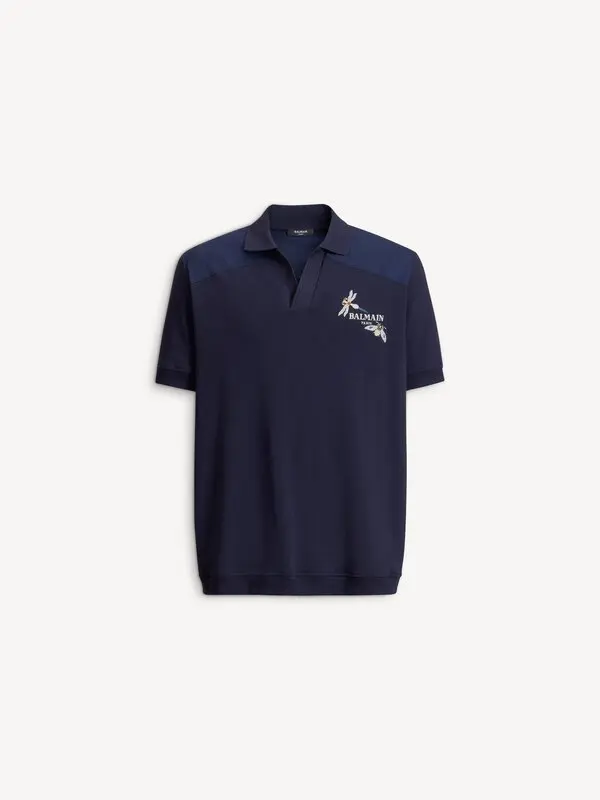 Balmain Embroidered Insect Polo