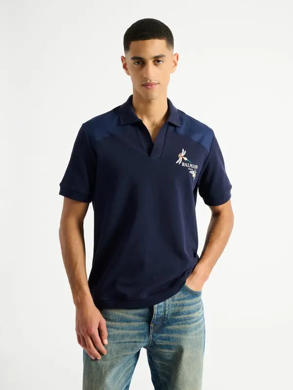 Balmain Embroidered Insect Polo