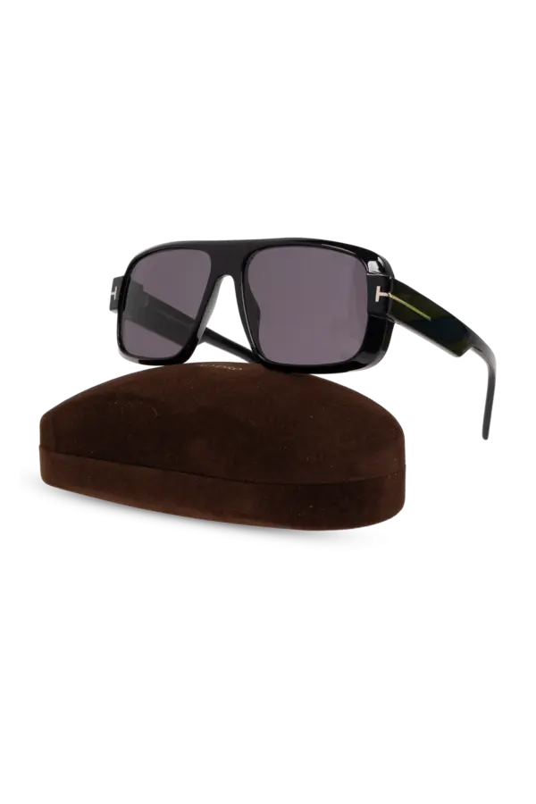 TOM FORD Acetate Square Frame Sunglasses - Black