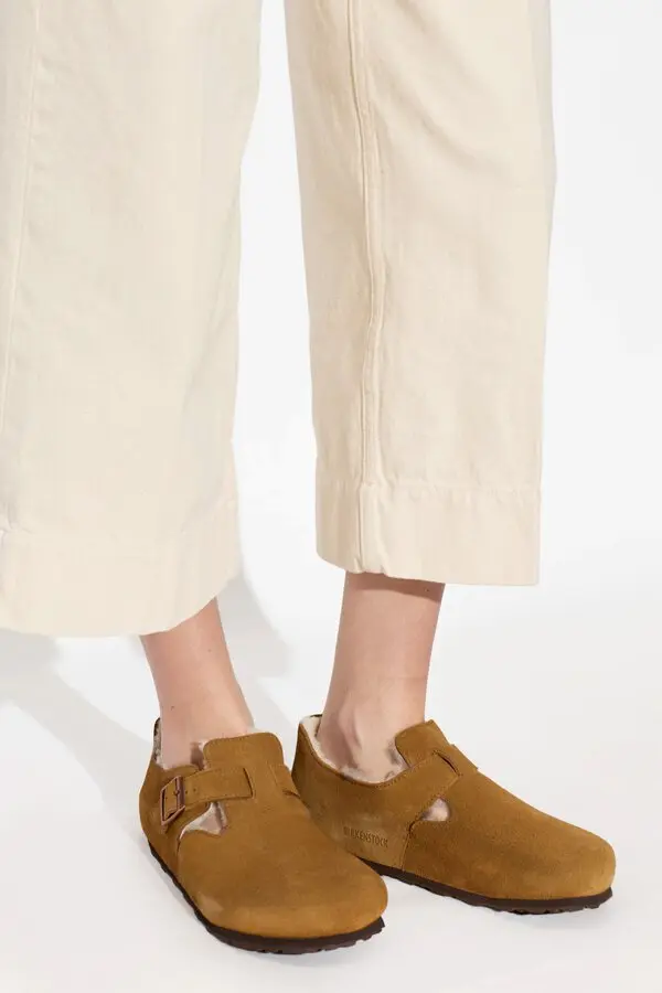 BIRKENSTOCK London Shearling Suede Shoes - Brown