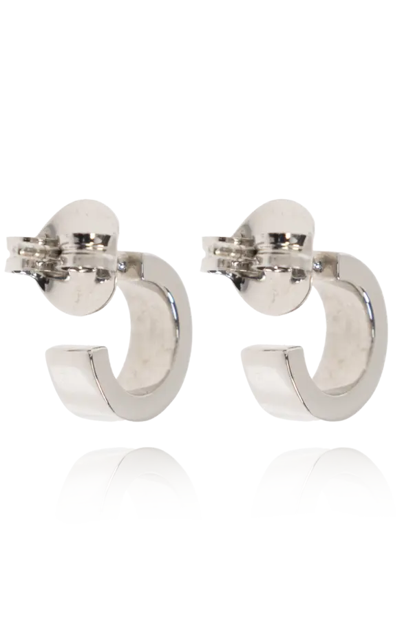 MAISON MARGIELA Engraved Logo Hoop Earrings