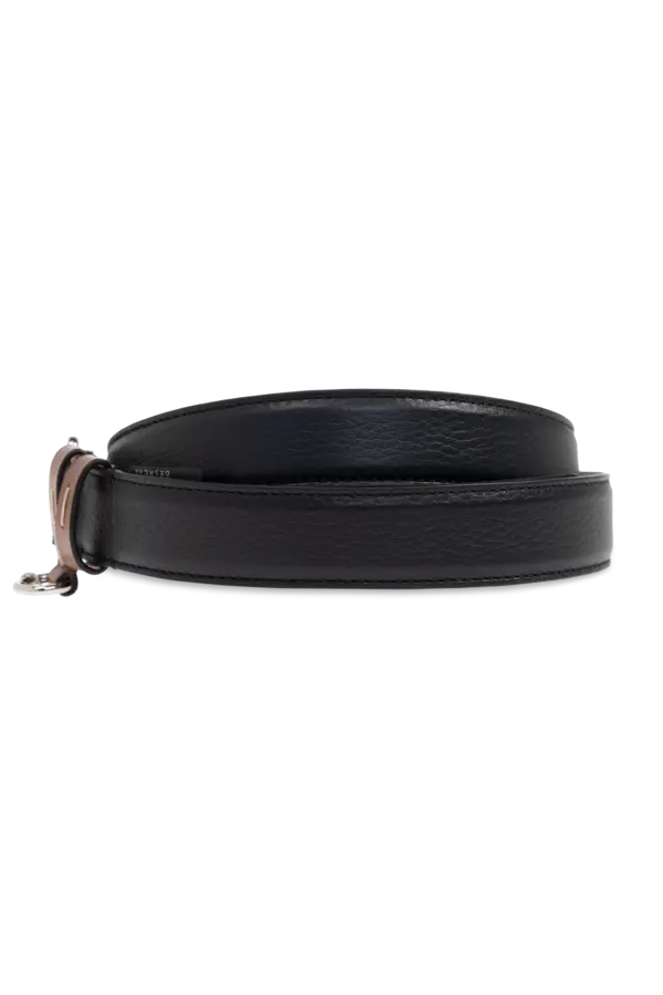 MAISON MARGIELA Leather Belt With Silver Tone Pendant