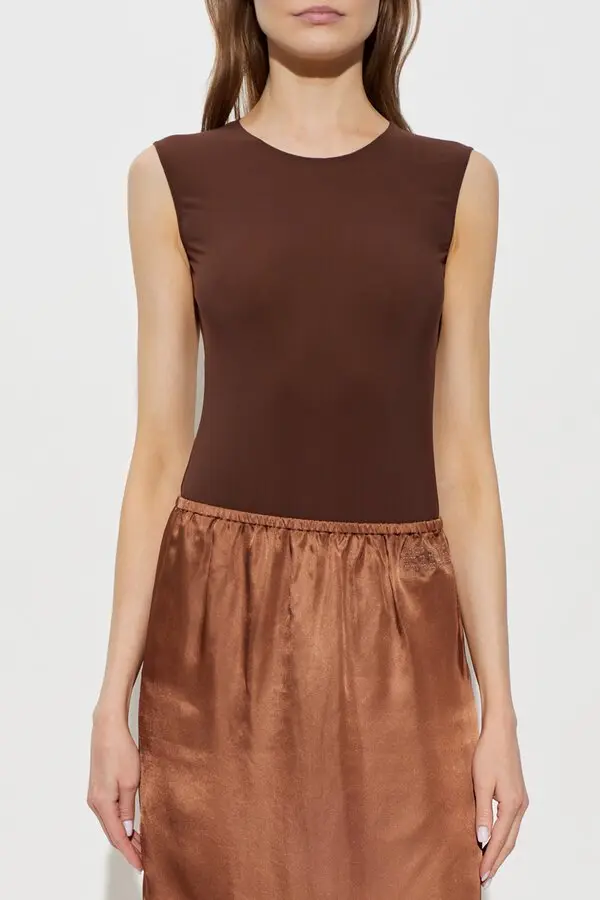 MAISON MARGIELA Sleeveless Bodysuit - Brown