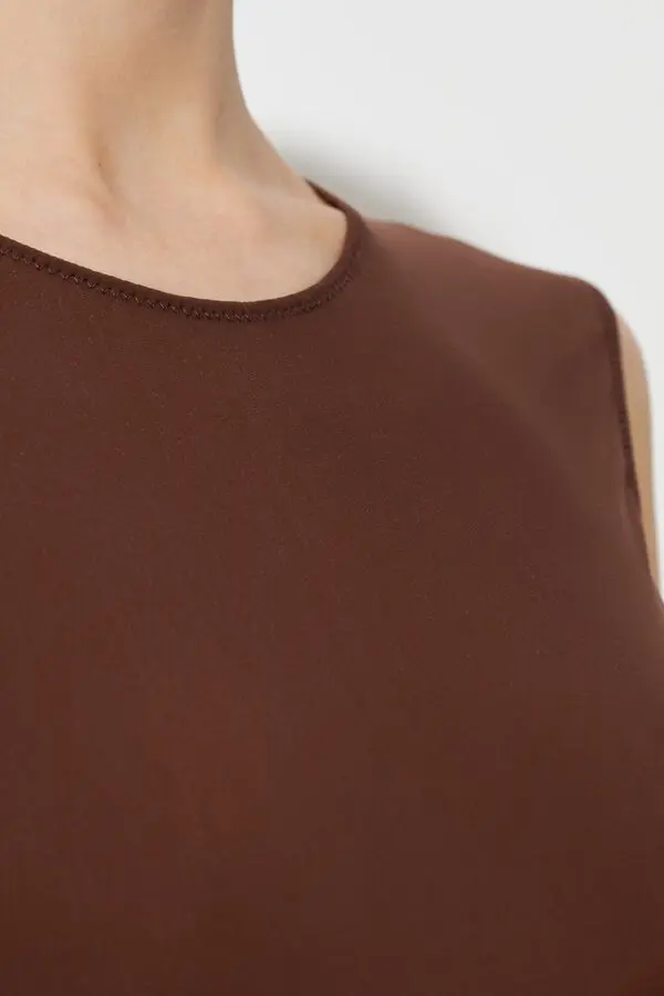 MAISON MARGIELA Sleeveless Bodysuit - Brown