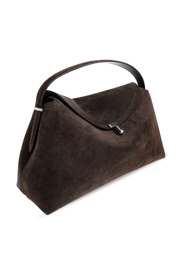 TOTEME T-lock Suede Bag - Brown