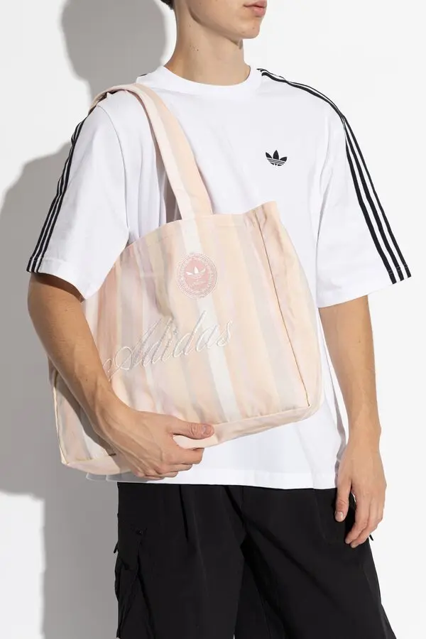 ADIDAS ORIGINALS Tote Bag With Embroidered Logo And Striped Pattern