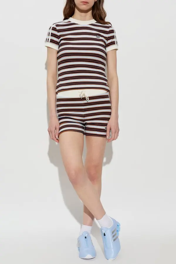 ADIDAS ORIGINALS Striped Shorts With Logo Detail