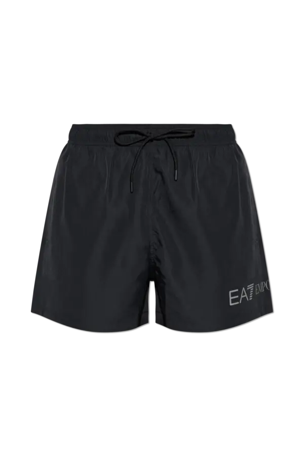 EA7 Swim Shorts With Logo - Black