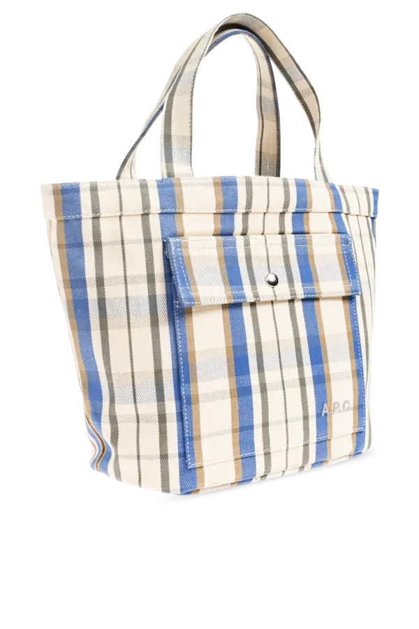 A.p.c. Striped Cotton Tote Bag