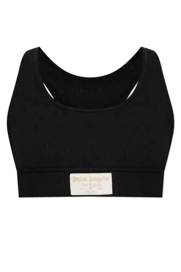 Palm Angels Cotton Lingerie Top - Black