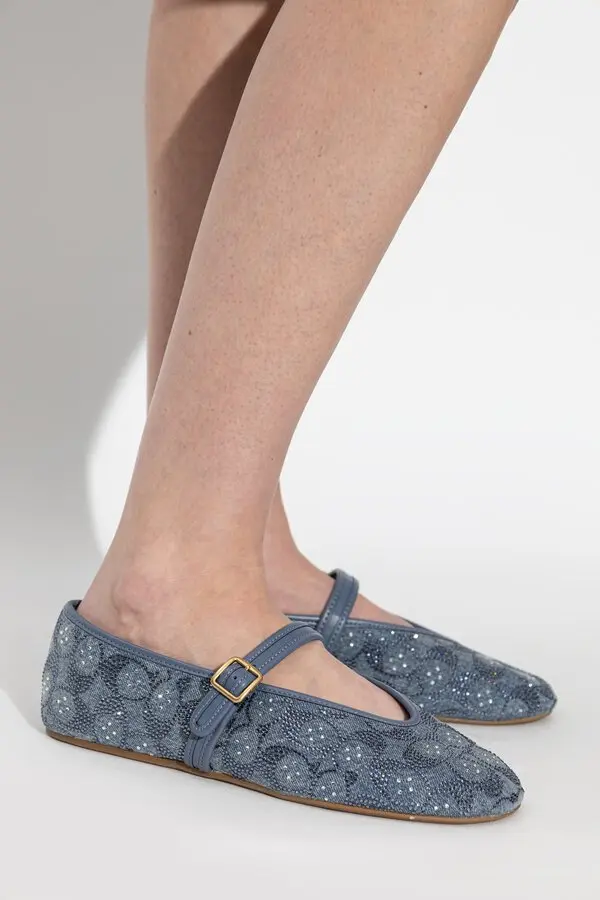 COACH Ballet Flats With Shimmering Sequins
