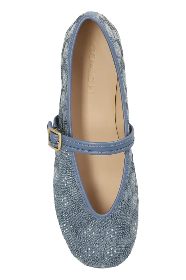COACH Ballet Flats With Shimmering Sequins