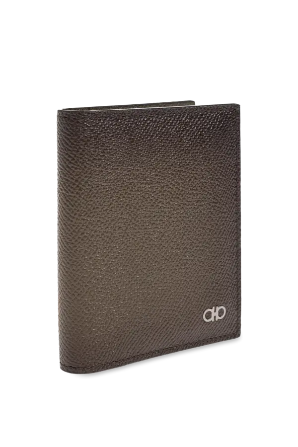 FERRAGAMO Leather Card Holder - Black