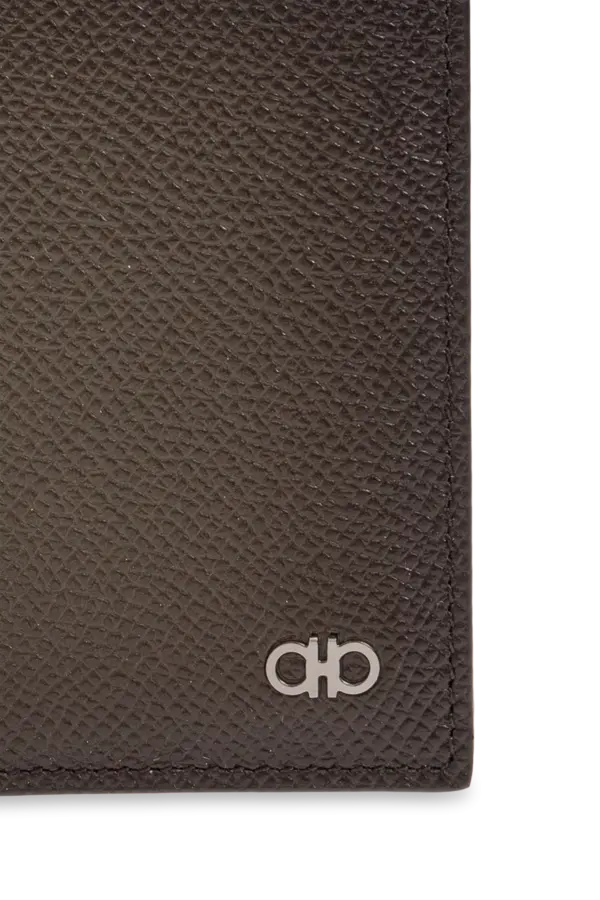 FERRAGAMO Leather Card Holder - Black