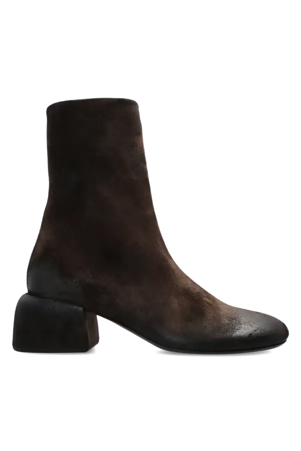 Marsèll Suede Heeled Ankle Boots - Brown