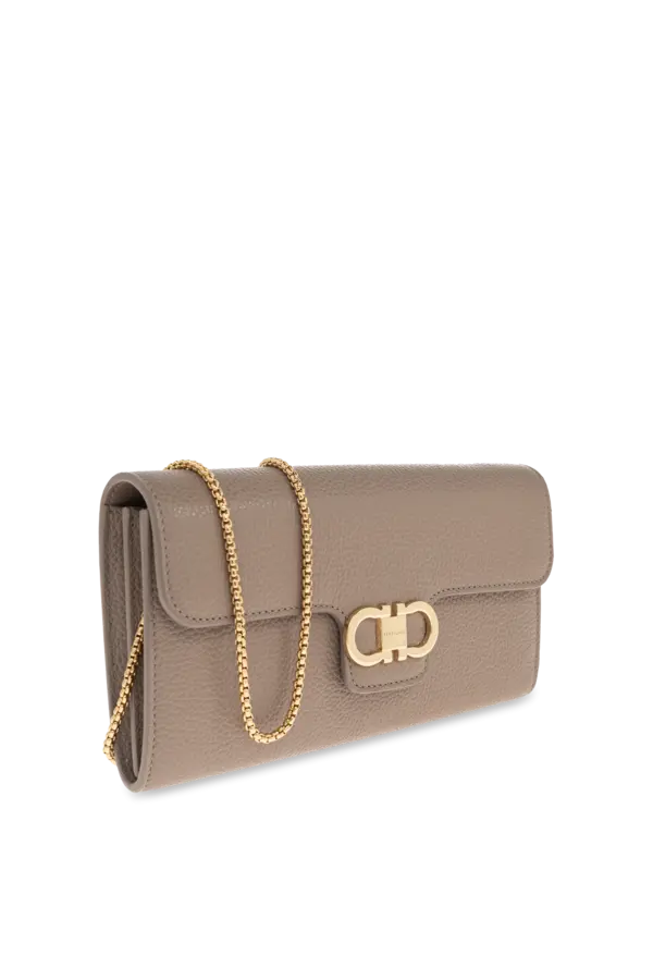 FERRAGAMO Leather Wallet On A Chain