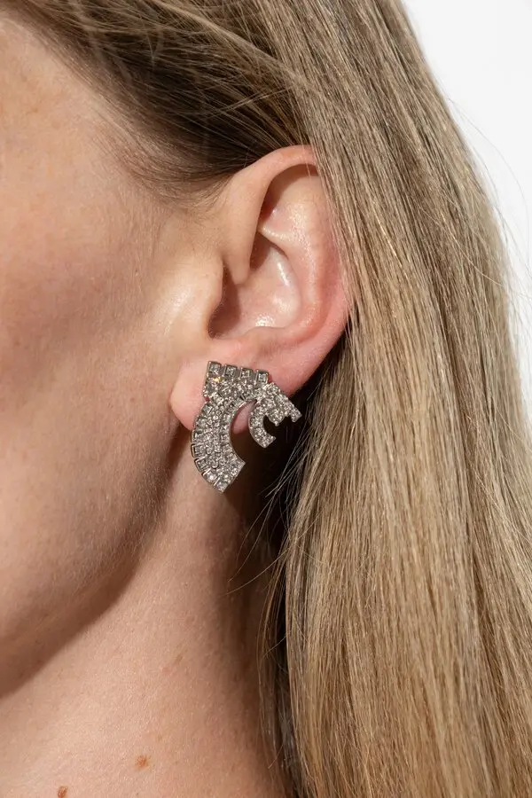 FERRAGAMO Crystal Embellished Fan Earrings