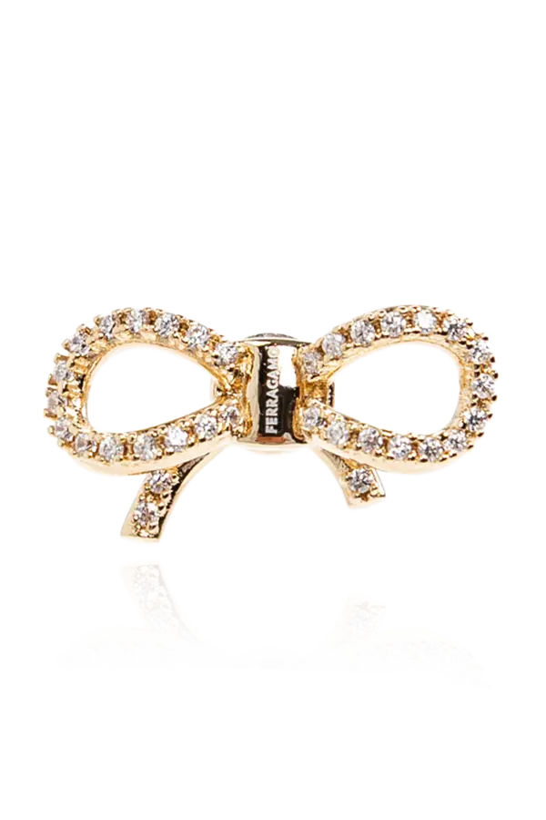 FERRAGAMO Crystal Bow Earrings