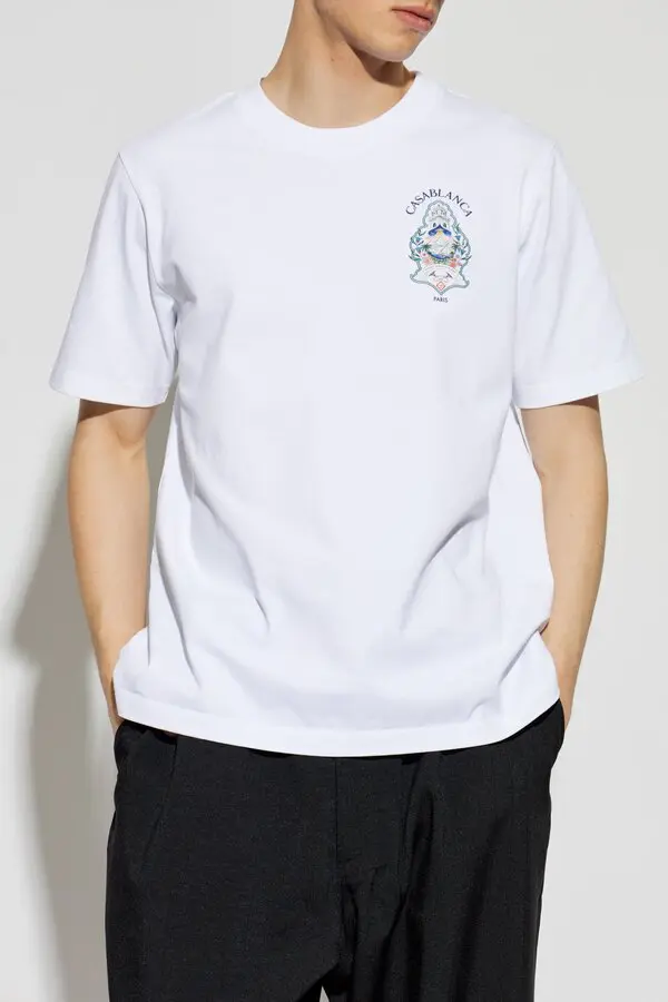 Casablanca T-shirt With Colorful Print - White