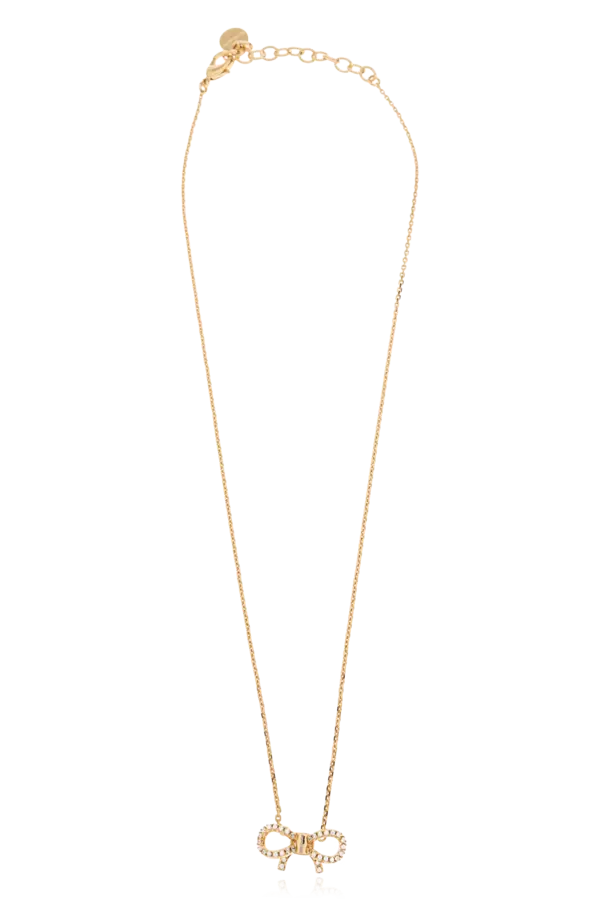 FERRAGAMO Crystal Embellished Interlocking Rings Pendant Necklace - Gold