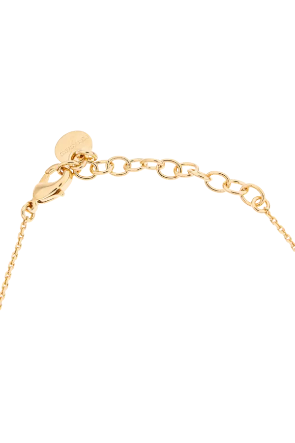 FERRAGAMO Crystal Embellished Interlocking Rings Pendant Necklace - Gold