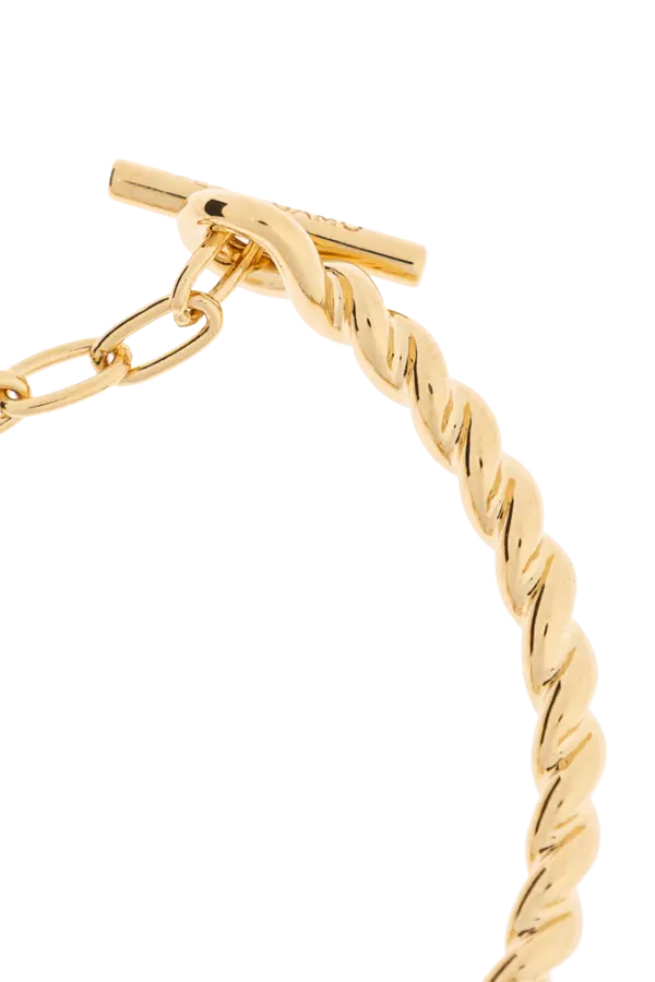 FERRAGAMO Brass Nautical Rope Motif Bracelet