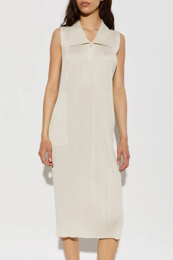 Issey Miyake Sleeveless Midi Dress