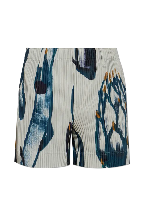Issey Miyake Pleated Shorts - Blue