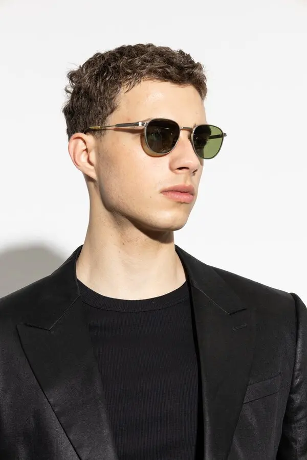 DB EYEWEAR BY DAVID BECKHAM Tone Full Rim Round Frame Sunglasses