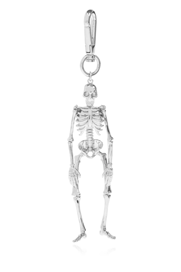 Alexander McQueen Keychain With A Skeleton Motif - Silver