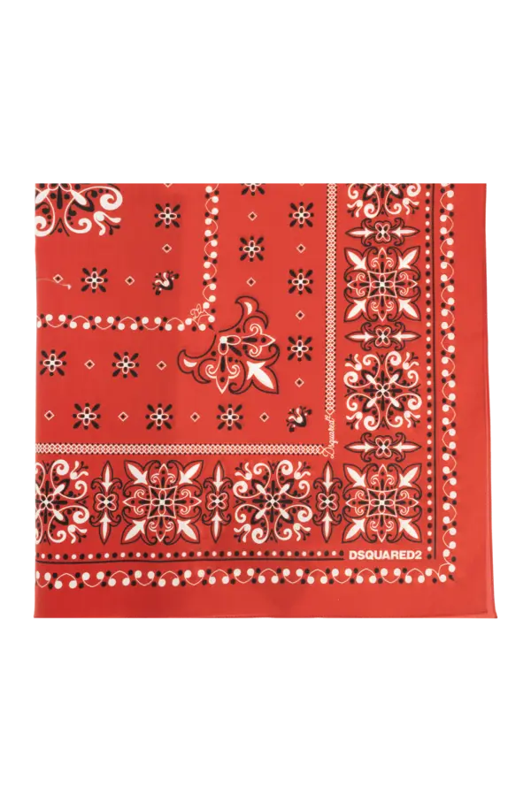 Dsquared2 Cotton Scarf - Red