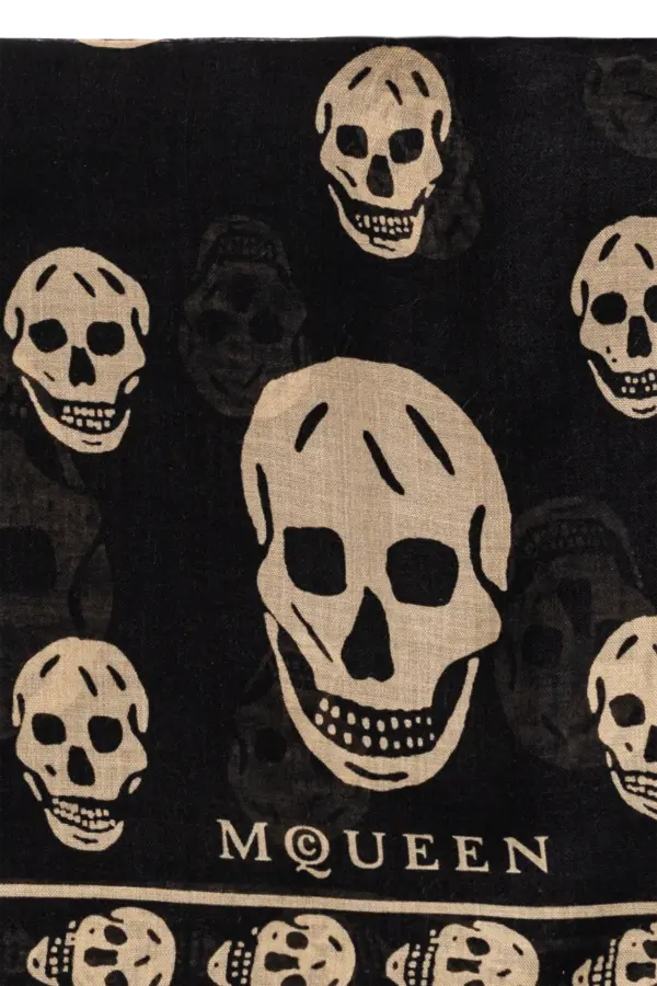 Alexander McQueen Silk Scarf With A Distinctive Skull Motif