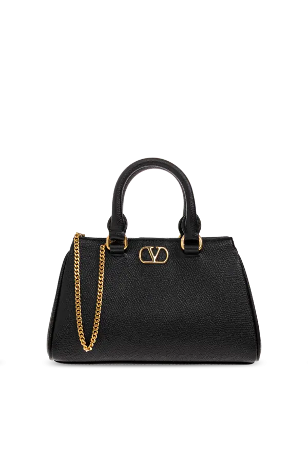 Valentino Garavani Grained Leather Top Handle Bag - Black