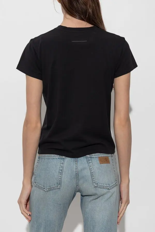 MAISON MARGIELA Cotton T-shirt With Logo Patch
