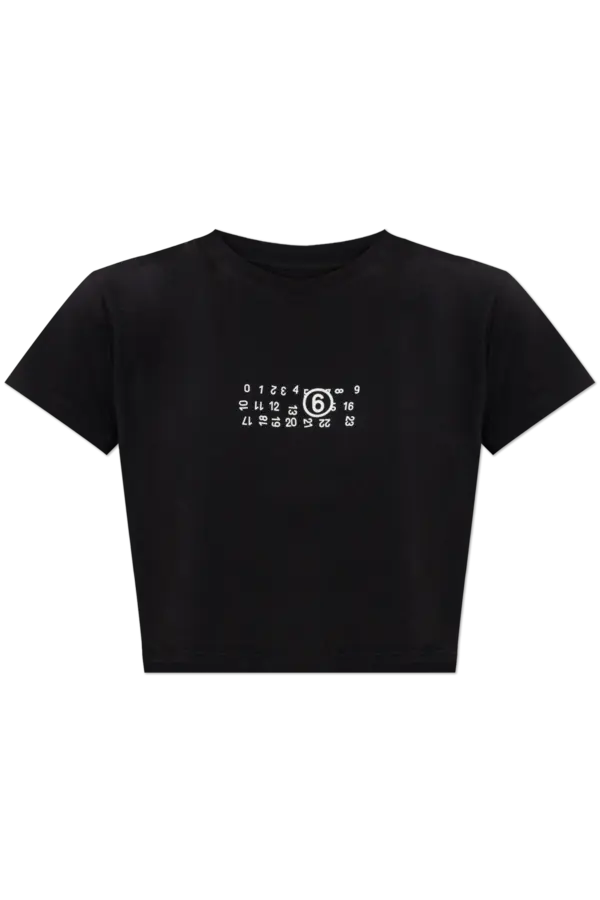 MAISON MARGIELA T-shirt With Printed Logo - Black