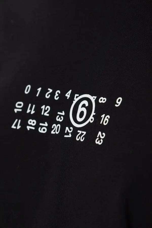 MAISON MARGIELA Cropped T-shirt With Numeric Logo Print