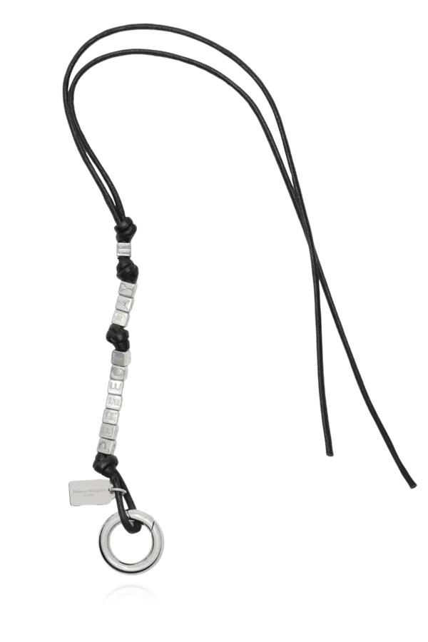 MAISON MARGIELA Long Keychain On A Thong - Black
