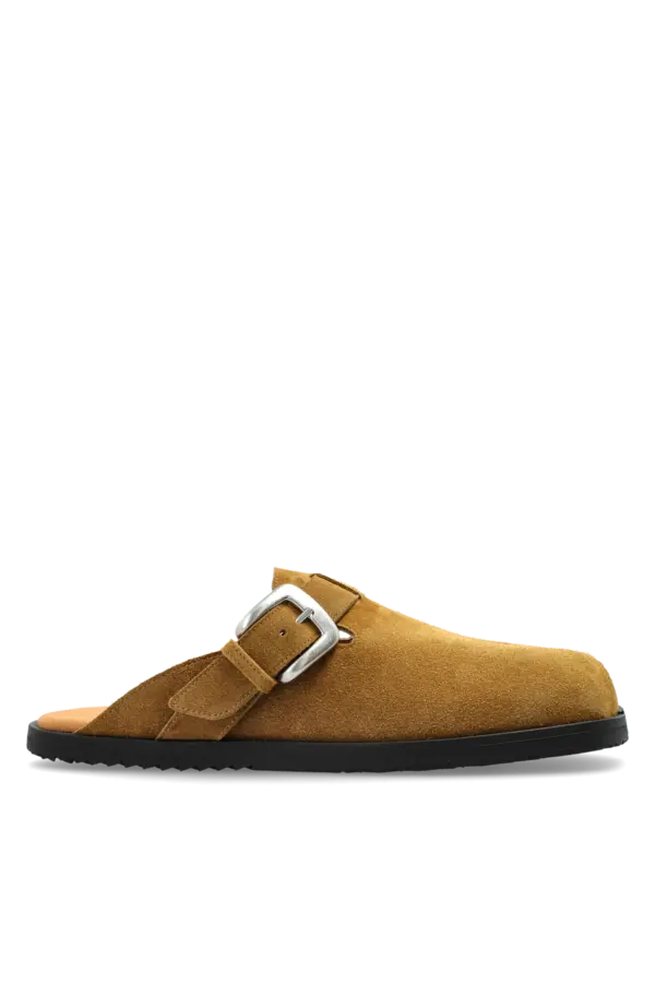 MAISON MARGIELA Suede Mules With "tabi" Cut-out - Brown