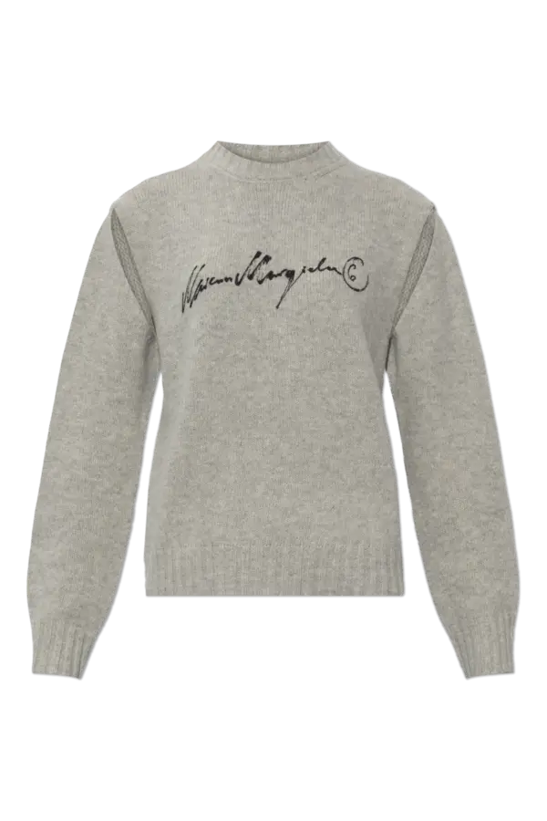 MAISON MARGIELA Sweater With Logo - Grey