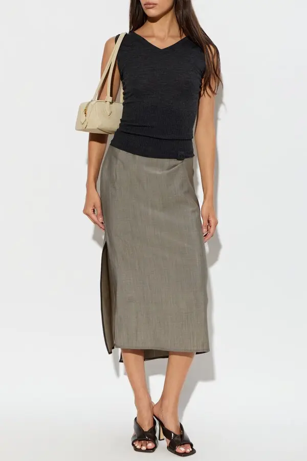 Victoria Beckham Asymmetrical Skirt With Slits