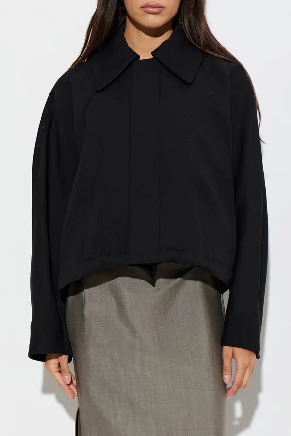 Victoria Beckham Wool Jacket With Drawstrings