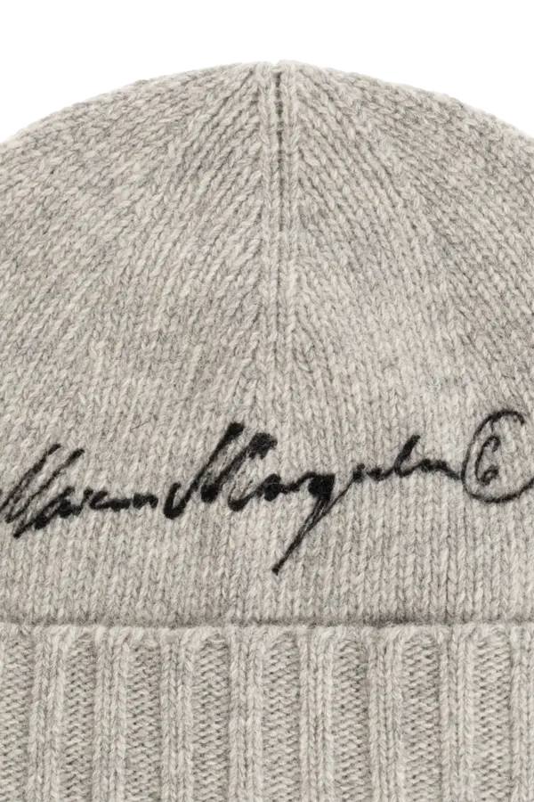 MAISON MARGIELA Embroidered Logo Wool Beanie